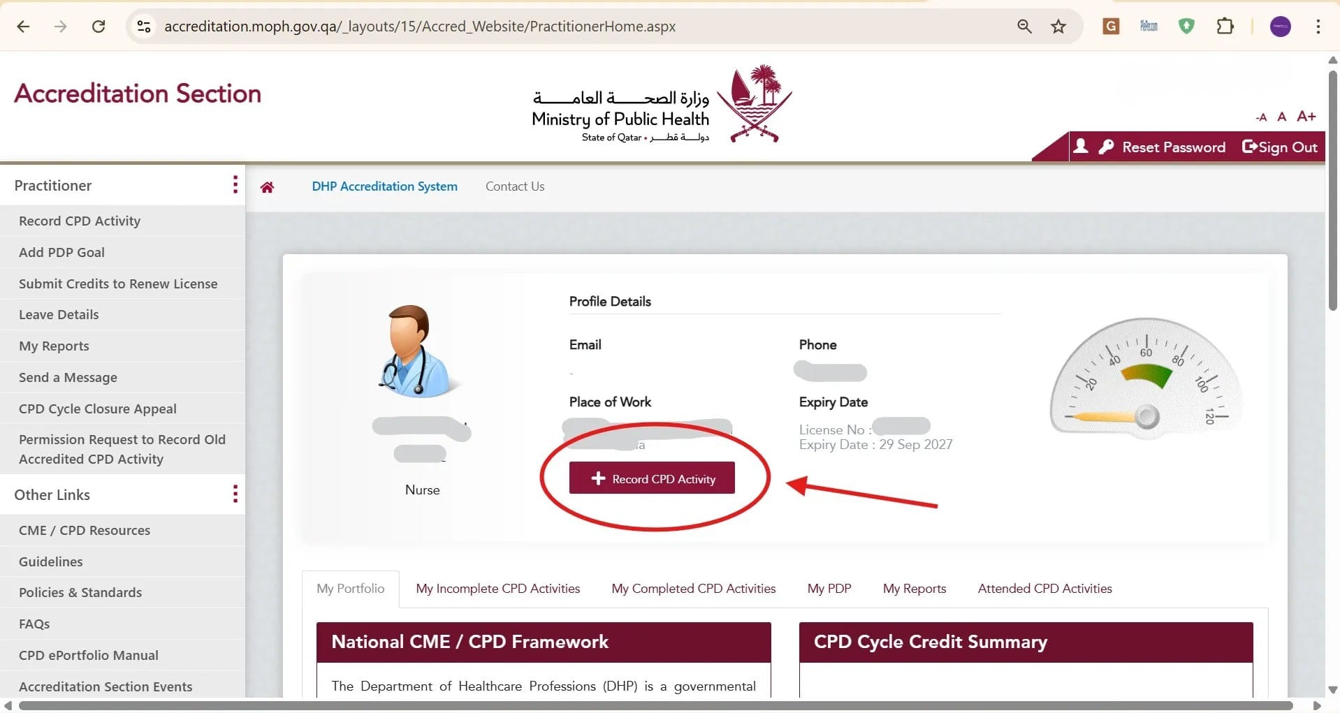 Record Category 1 CPD Points Outside Qatar 2026 - Meem Business Services